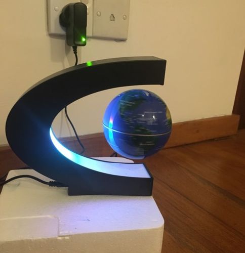 C-Shaped Floating Globe Lamp For Table Decor - Inspire Uplift