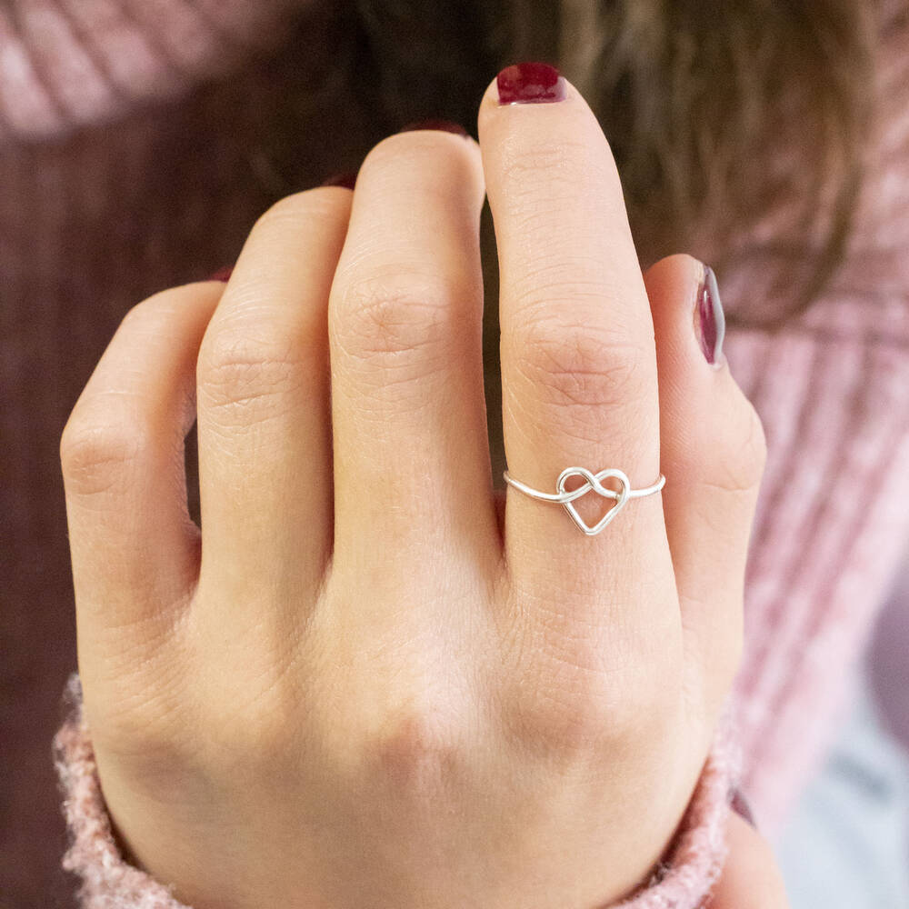 Adjustable Love Heart Knot Ring - Inspire Uplift