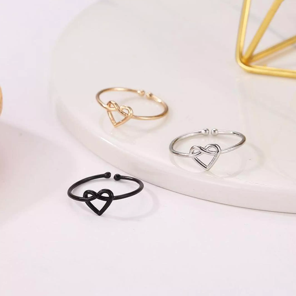 Adjustable Love Heart Knot Ring - Inspire Uplift