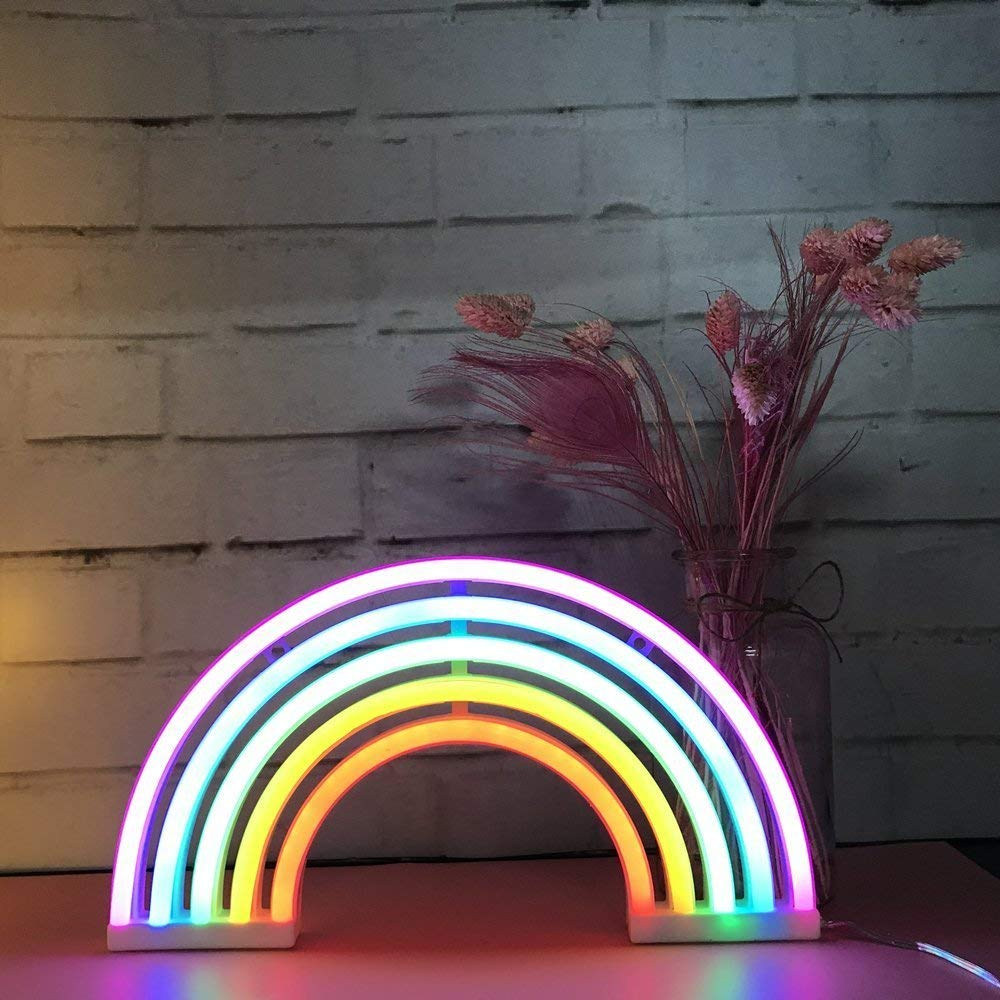 Cool Rainbow Neon Sign For An Aesthetic Glow - Inspire Uplift
