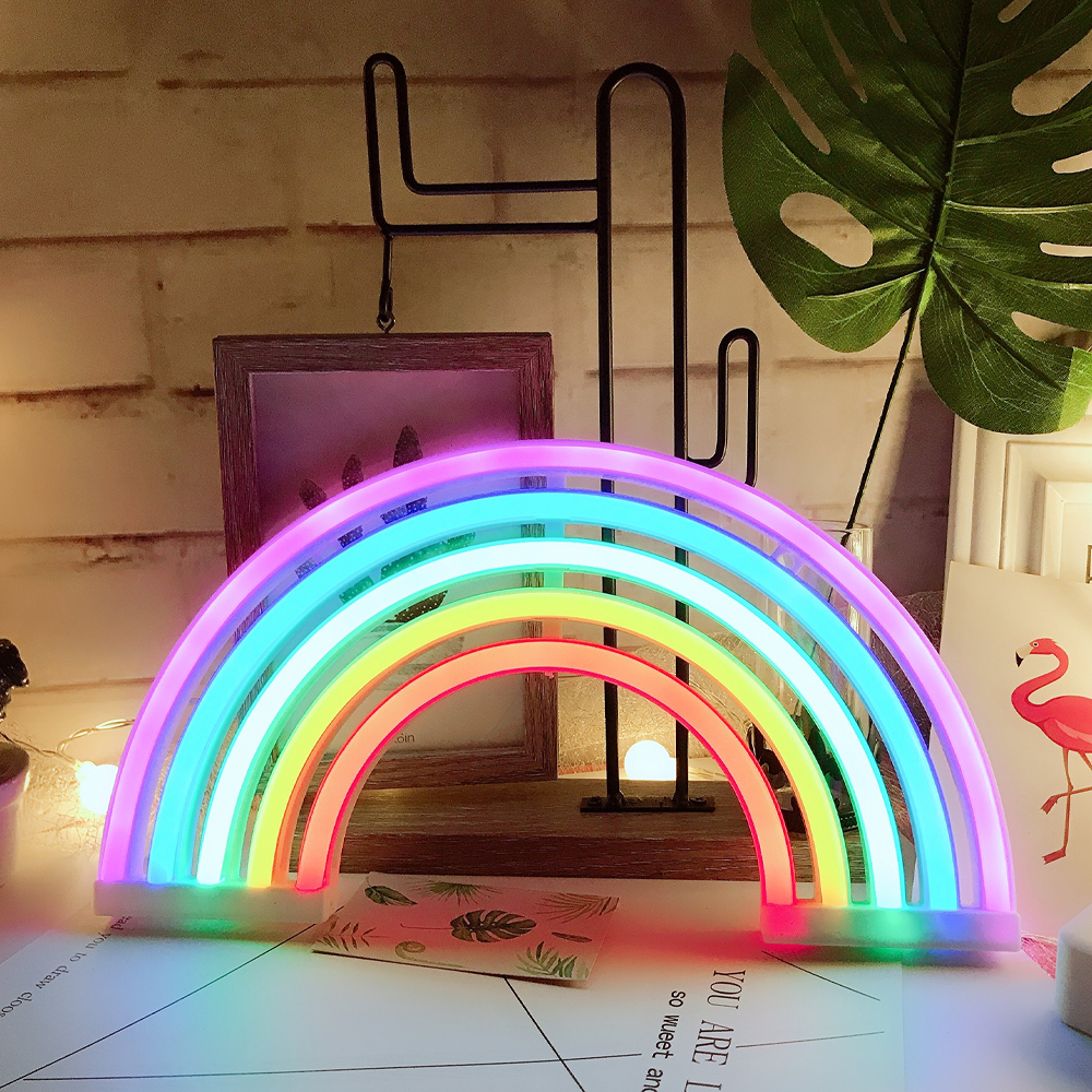 Cool Rainbow Neon Sign For An Aesthetic Glow - Inspire Uplift