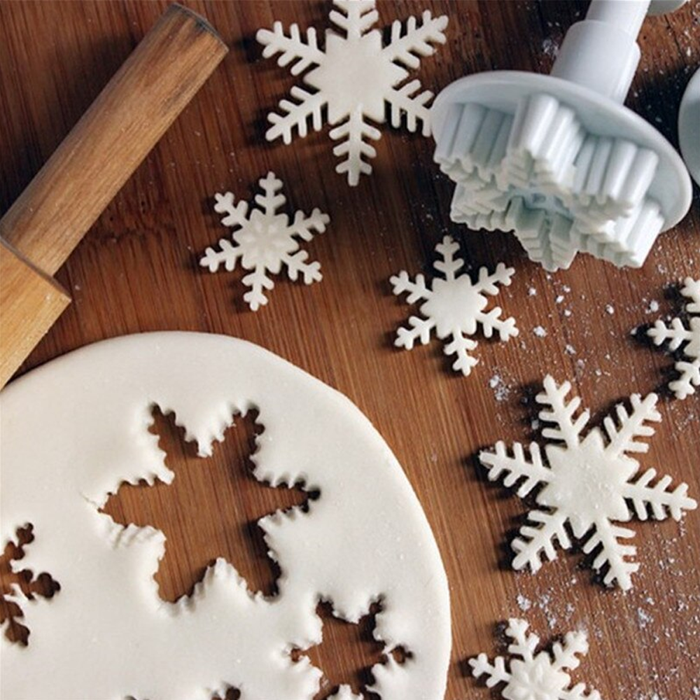 3 Pcs Snowflake Cutter Molds For Cookies - Inspire Uplift