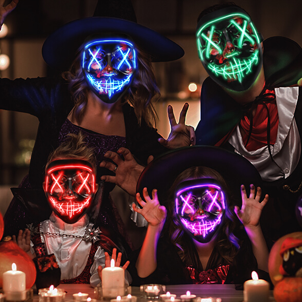 Spooktasticly Flashy LED Anonymous Mask - Inspire Uplift