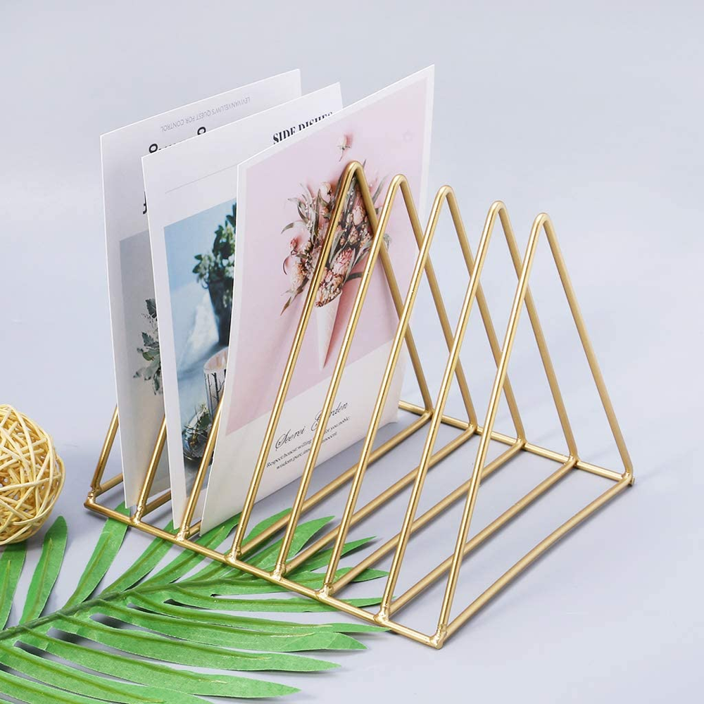 Decorative Gold Magazine Holder Stand | Inspire Uplift