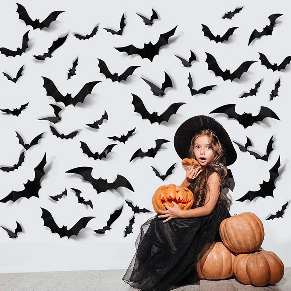 DIY Haunted House Halloween Bat Wall Stickers | Inspire Uplift