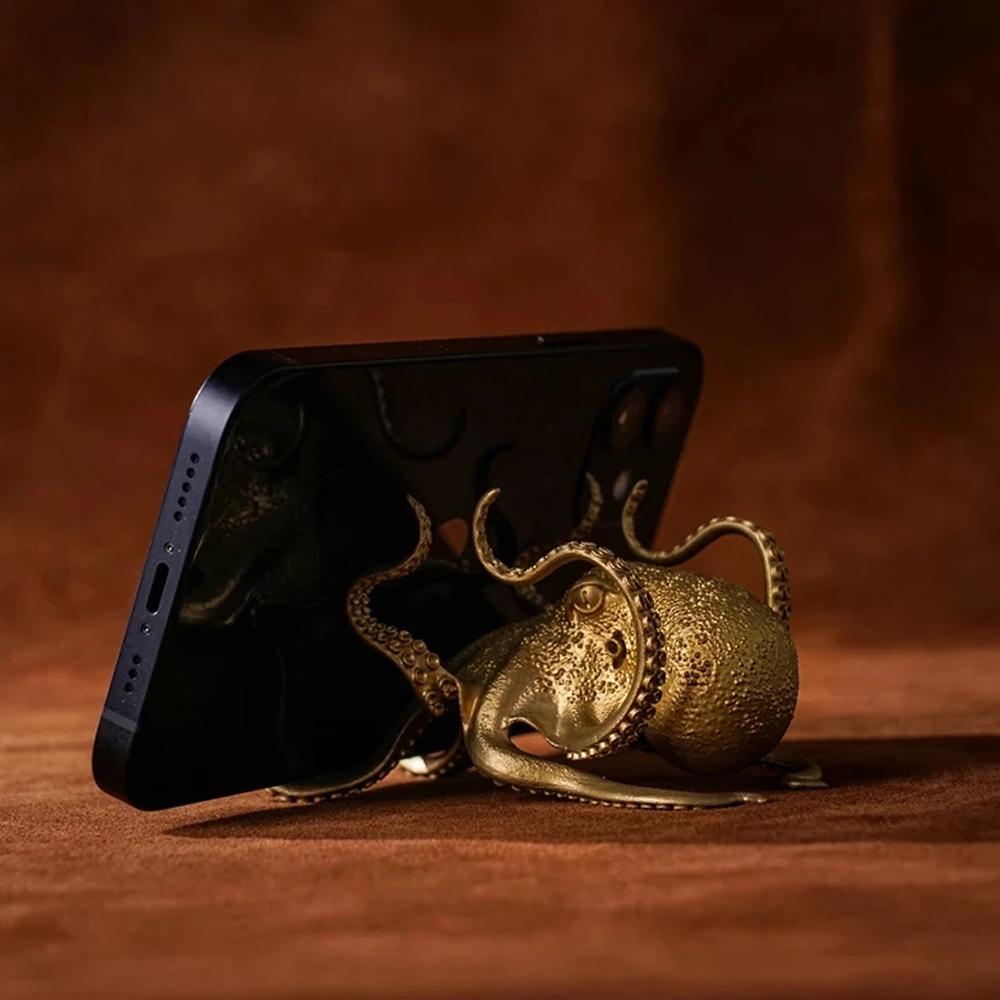 Gold Sea Octopus Brass Ornament ($30 Off) | Inspire Uplift