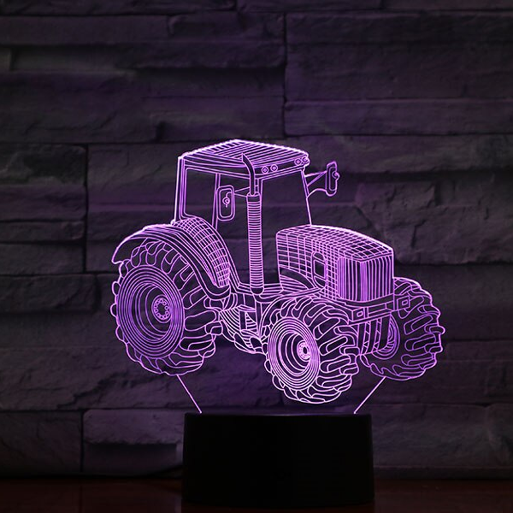 3D Animated Tractor Night Light (Multicolor) - Inspire Uplift