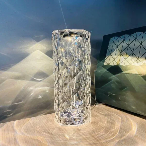 Touch Control Crystal Rose Lamp – 16-Color LED Diamond Light | Inspire ...