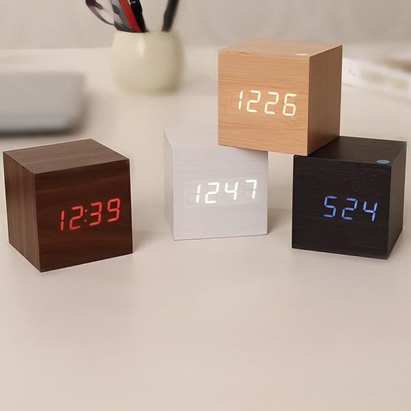 Modern LED Wooden Digital Clock | Stylish Wood Wall Clock | Inspire Uplift
