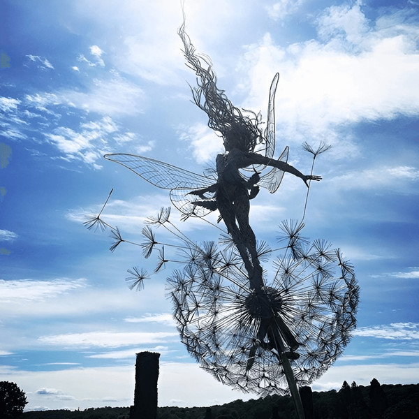 Enchanting Fairy Steel Sculptures, Weatherproof Fairy Metal | Inspire ...