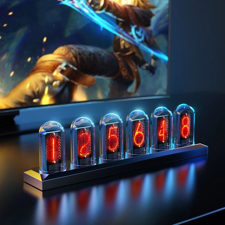RGB Nixie Tube Clock | LED Digital Night Light | Inspire Uplift