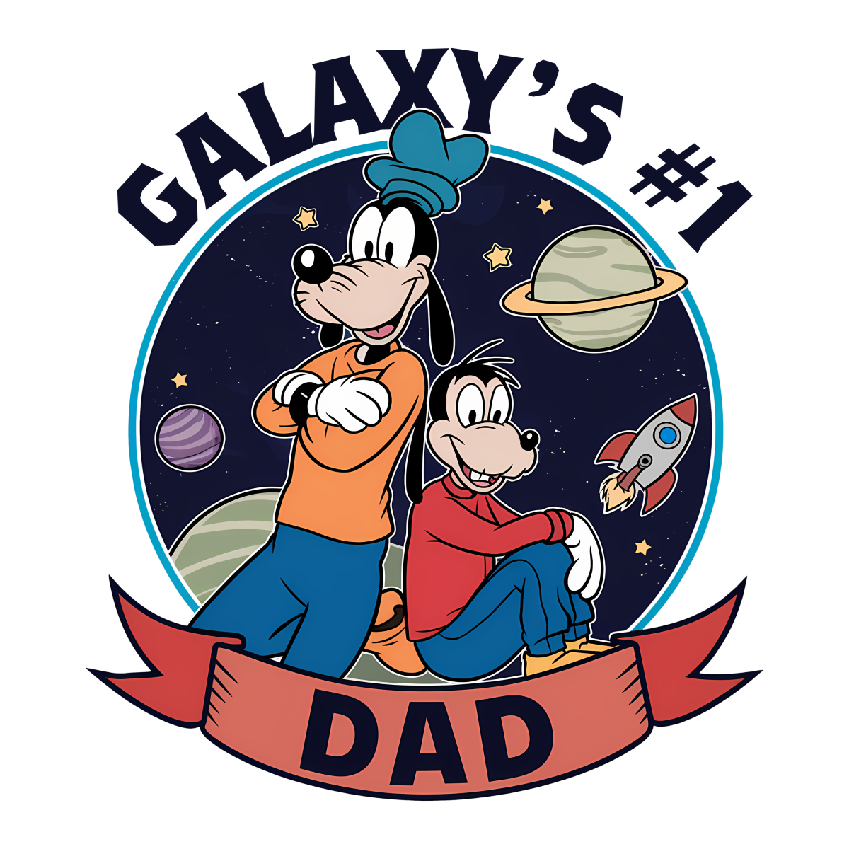 Galaxys Dad Disney Goofy And Max PNG Digital Download Files | Inspire ...