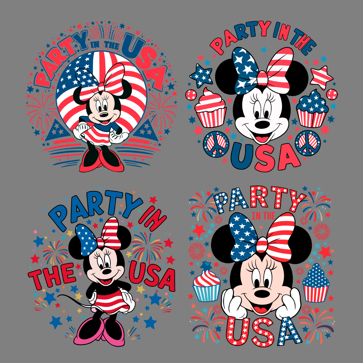 Party In The USA Minnie Mouse SVG Bundle | Inspire Uplift