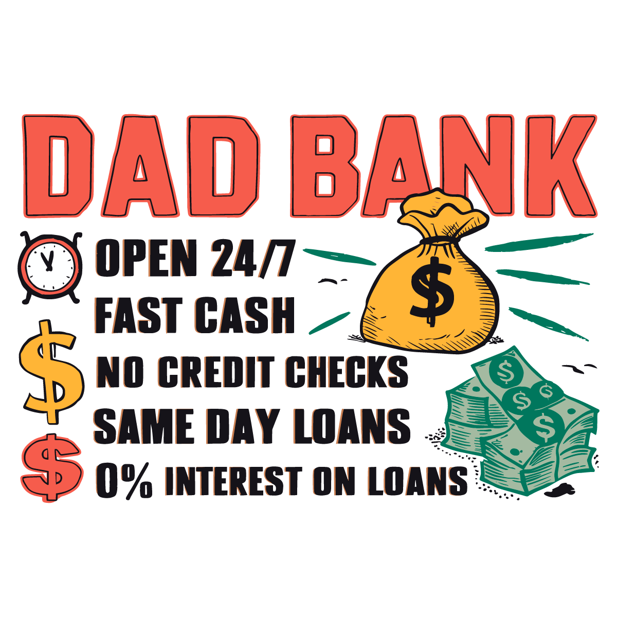 Retro Dad Bank Funny Dad Life SVG Digital Download Files - Inspire Uplift