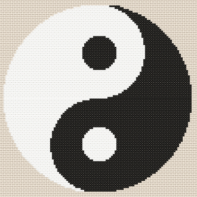 Yin Yang sign. Cross stitch patterns SVG, PDF files. Digital - Inspire ...