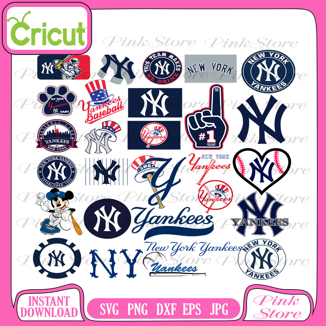 New York Yankees bundle, New York Yankees Logo svg, New York | Inspire ...