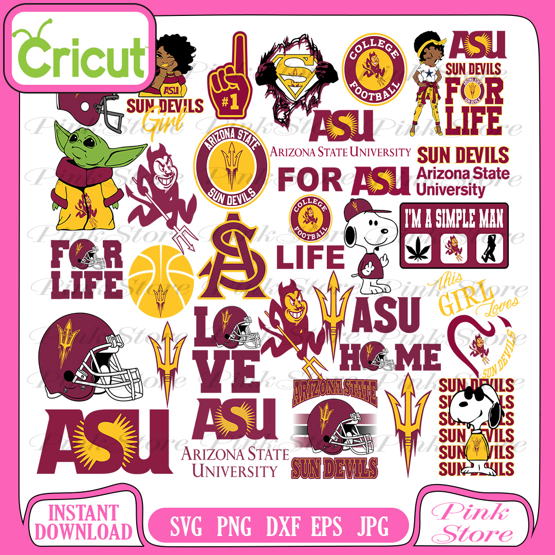Arizona State Sun Devils University Svg, Arizona State Svg, | Inspire ...