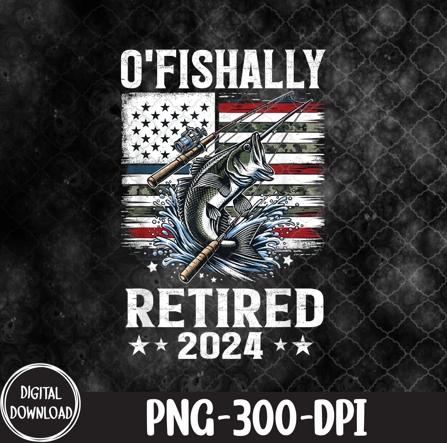 Funny O'fishally Retired Retirement Fishing Fisher png, Funn | Inspire ...