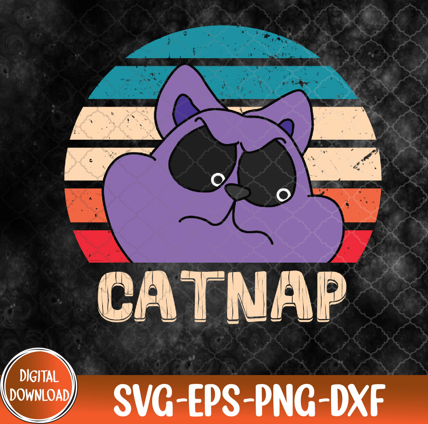 Funny Vintage Angry Critters Catnap Dogday Lover Svg, Eps, P | Inspire ...