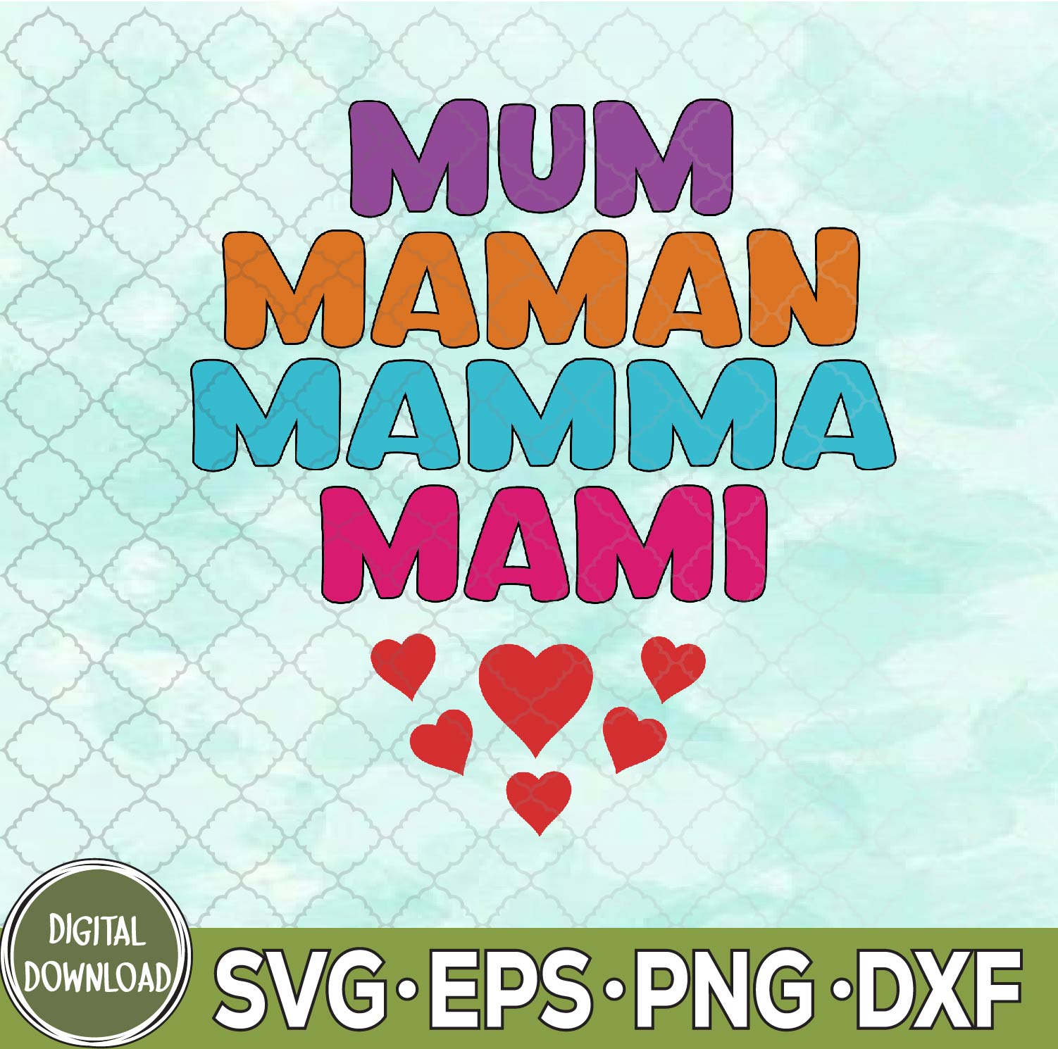 Multi Language Mother Svg, Mother's Day Svg, Mom Svg, Gift F | Inspire ...
