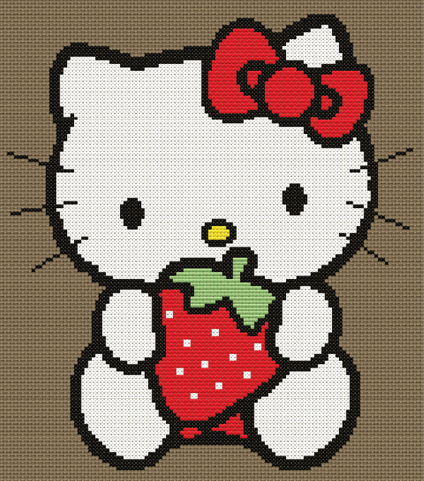 Hello Kitty Cross stitch patterns PDF file. Digital download | Inspire ...