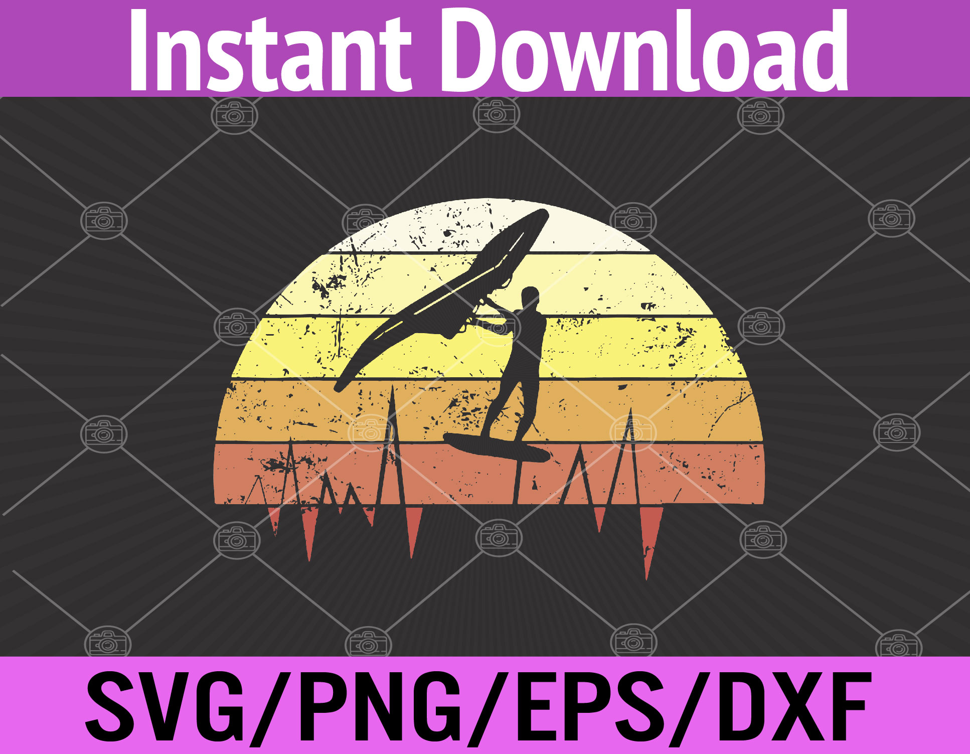 Wing Foil Retro Wing Surf Foiler Svg, Eps, Png, Dxf, Digital | Inspire ...