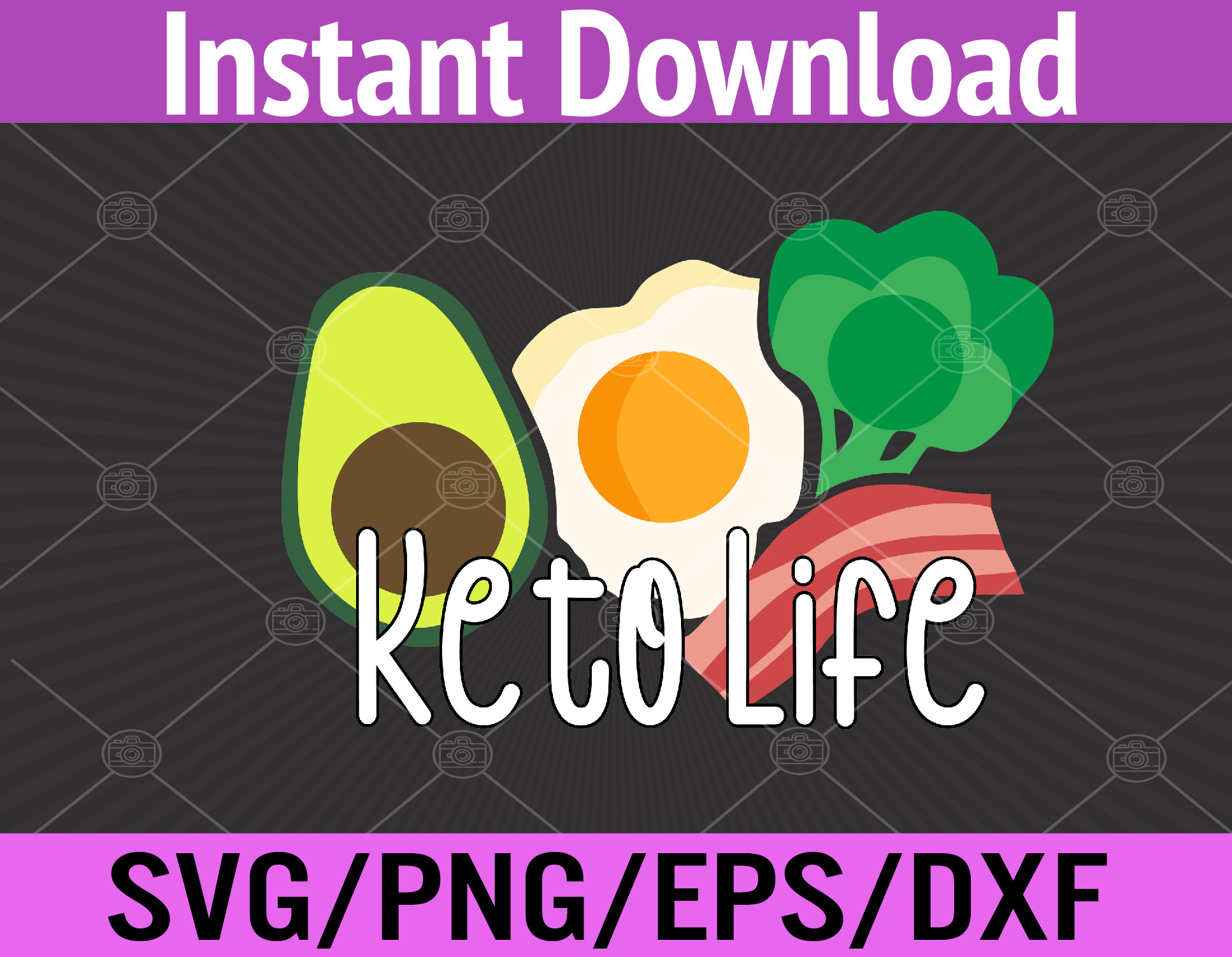 Keto Life Svg, Eps, Png, Dxf, Digital Download - Inspire Uplift