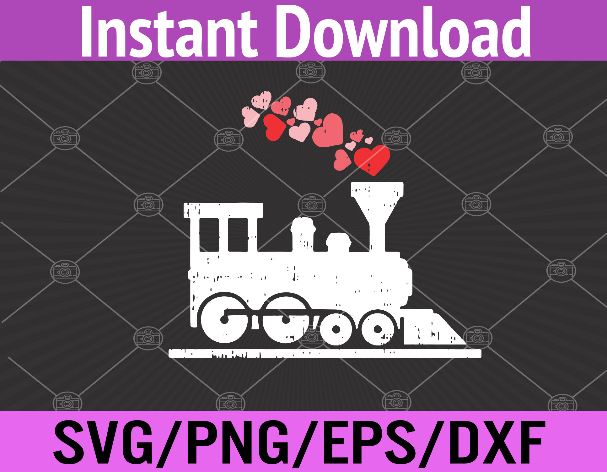 Kids Train Hearts Valentines Day Cute Boys Kids Svg, Eps, Pn | Inspire ...