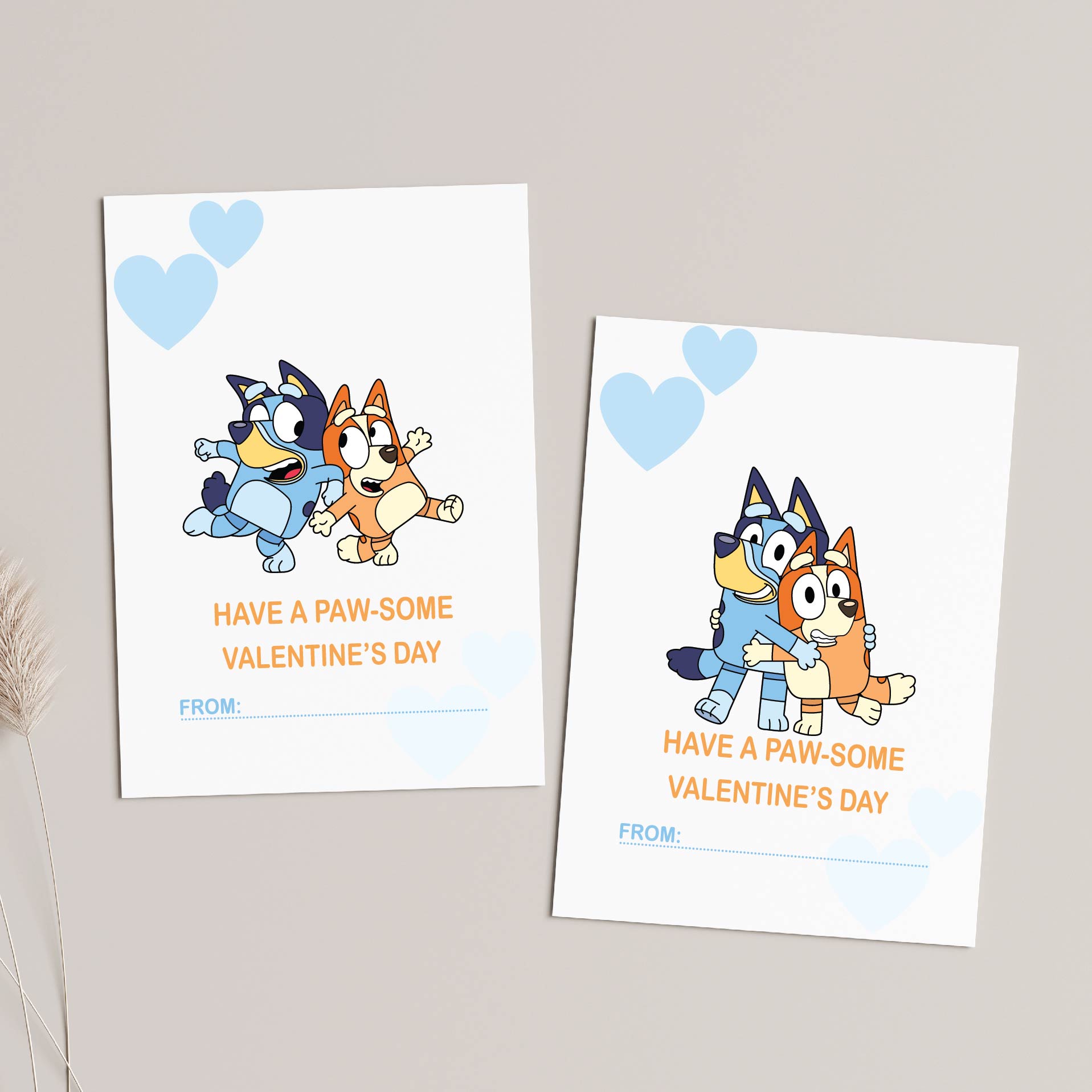 Bluey and Bingo Valentine's Day Cards Svg, Bluey Svg, Bingo | Inspire ...
