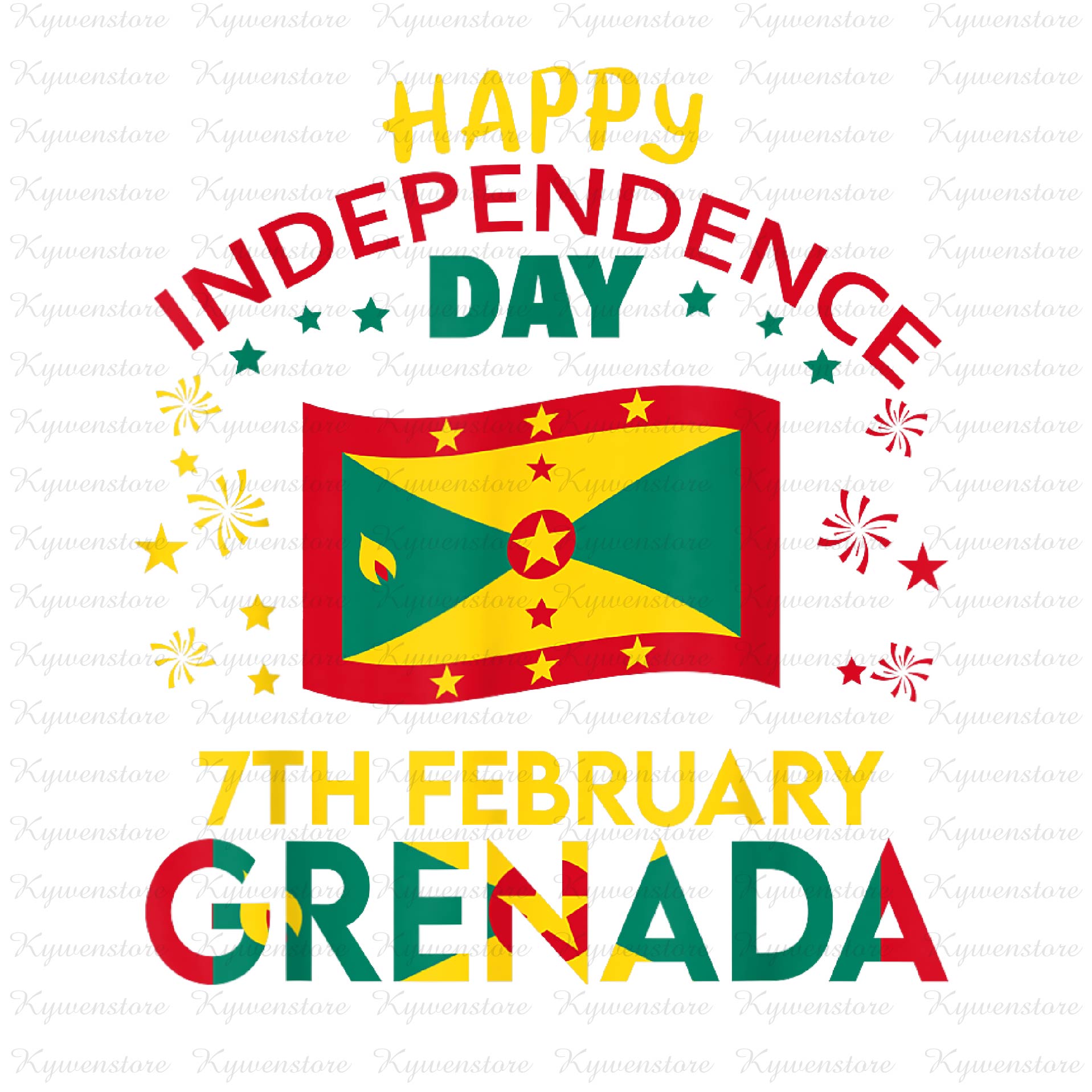 Grenada 50th Independence Day Grenadian Pride Grenada Flag P | Inspire ...