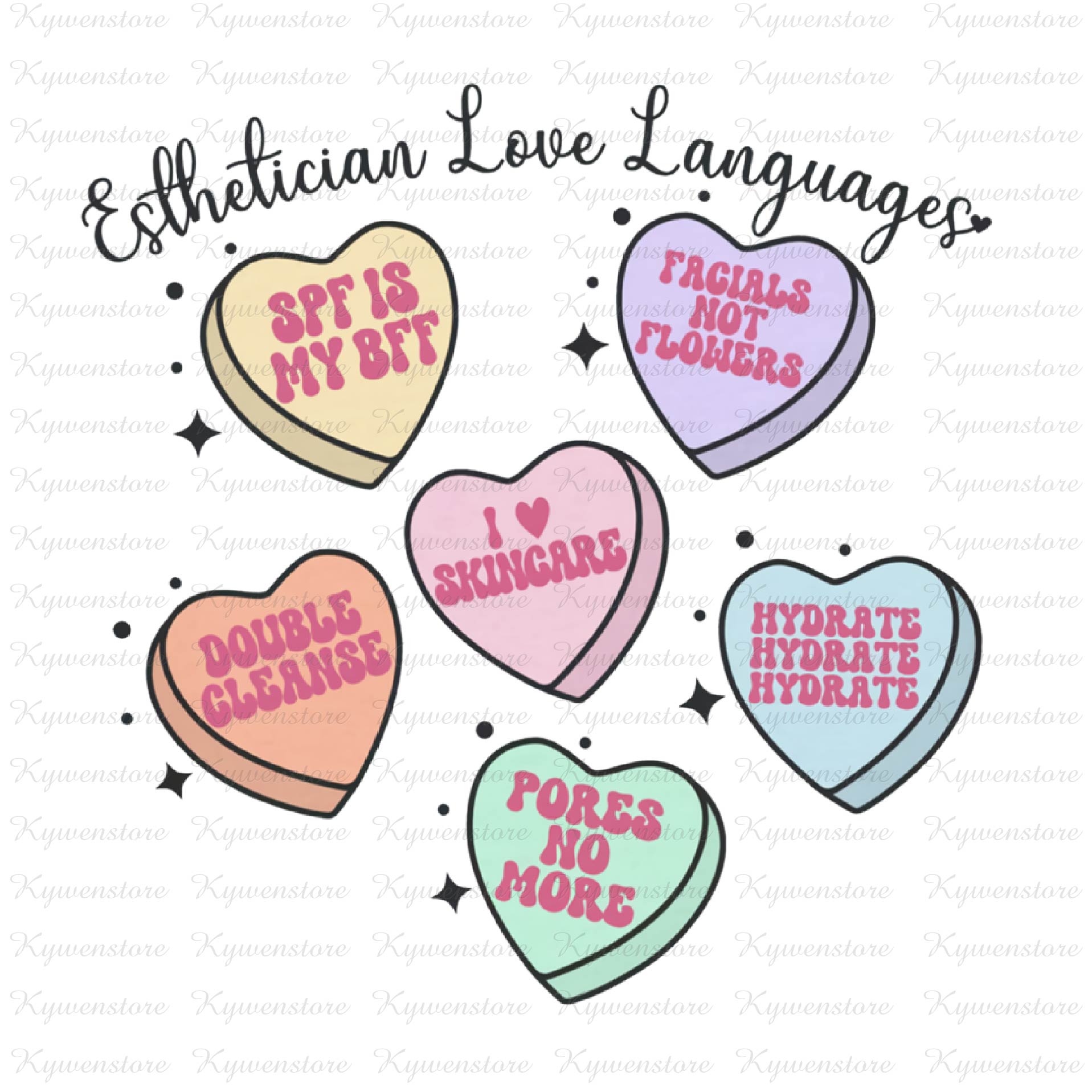 Esthetician Valentine's Day Esthetician Love Languages Png | Inspire Uplift