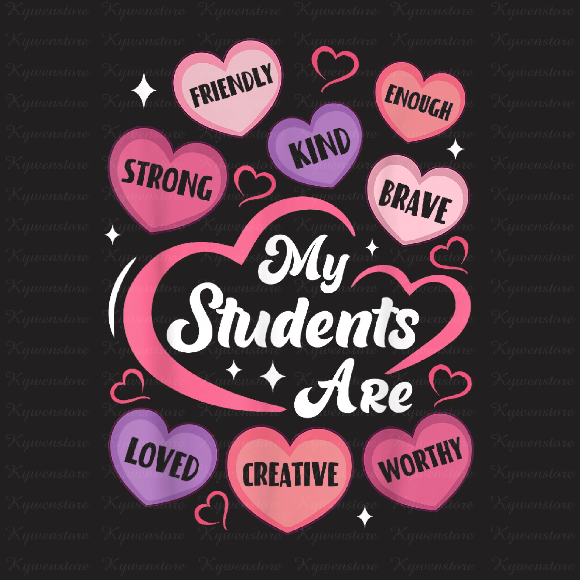 Teacher Positive Affirmations Candy Heart Valentine's Day Pn | Inspire ...