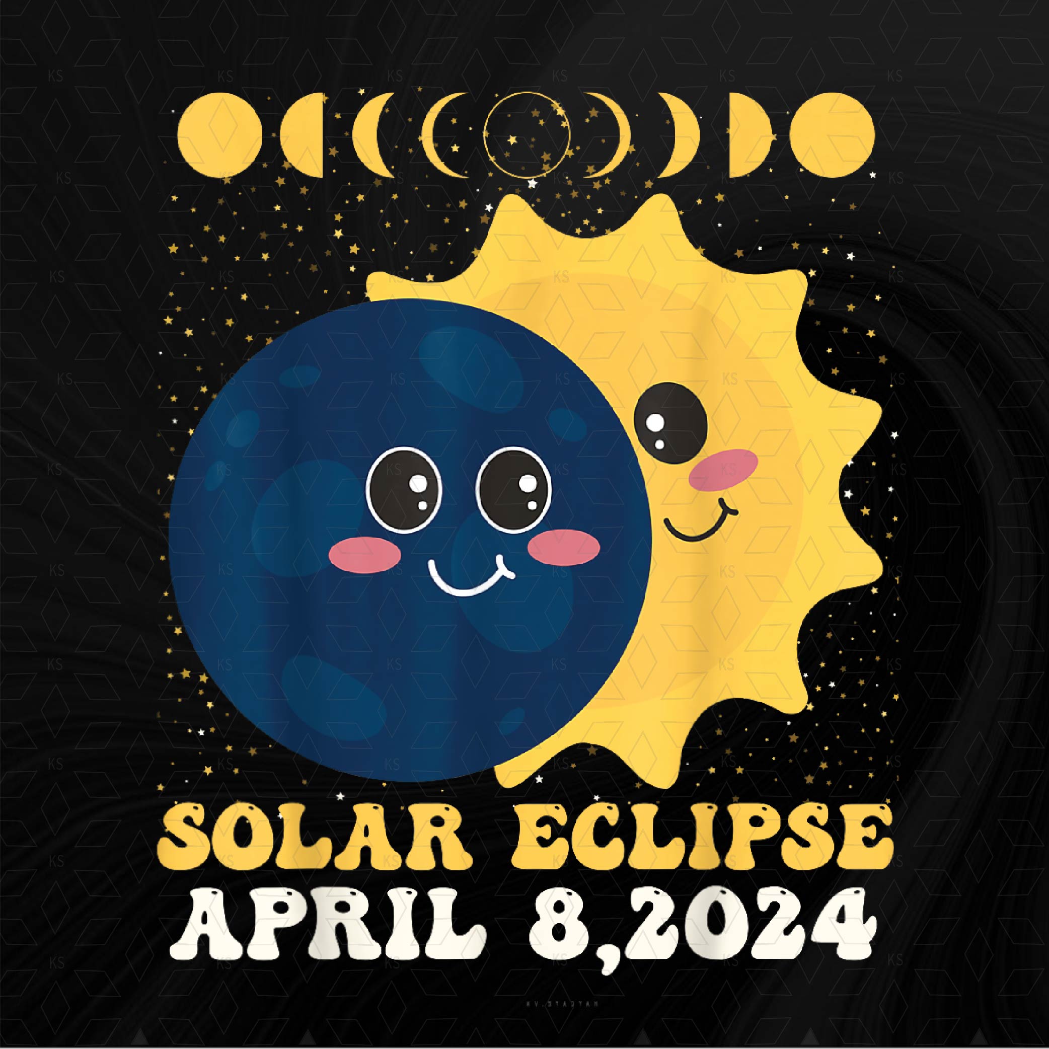 Total Solar Eclipse 2024 Cute Solar Eclipse Png, Sublimation - Inspire ...
