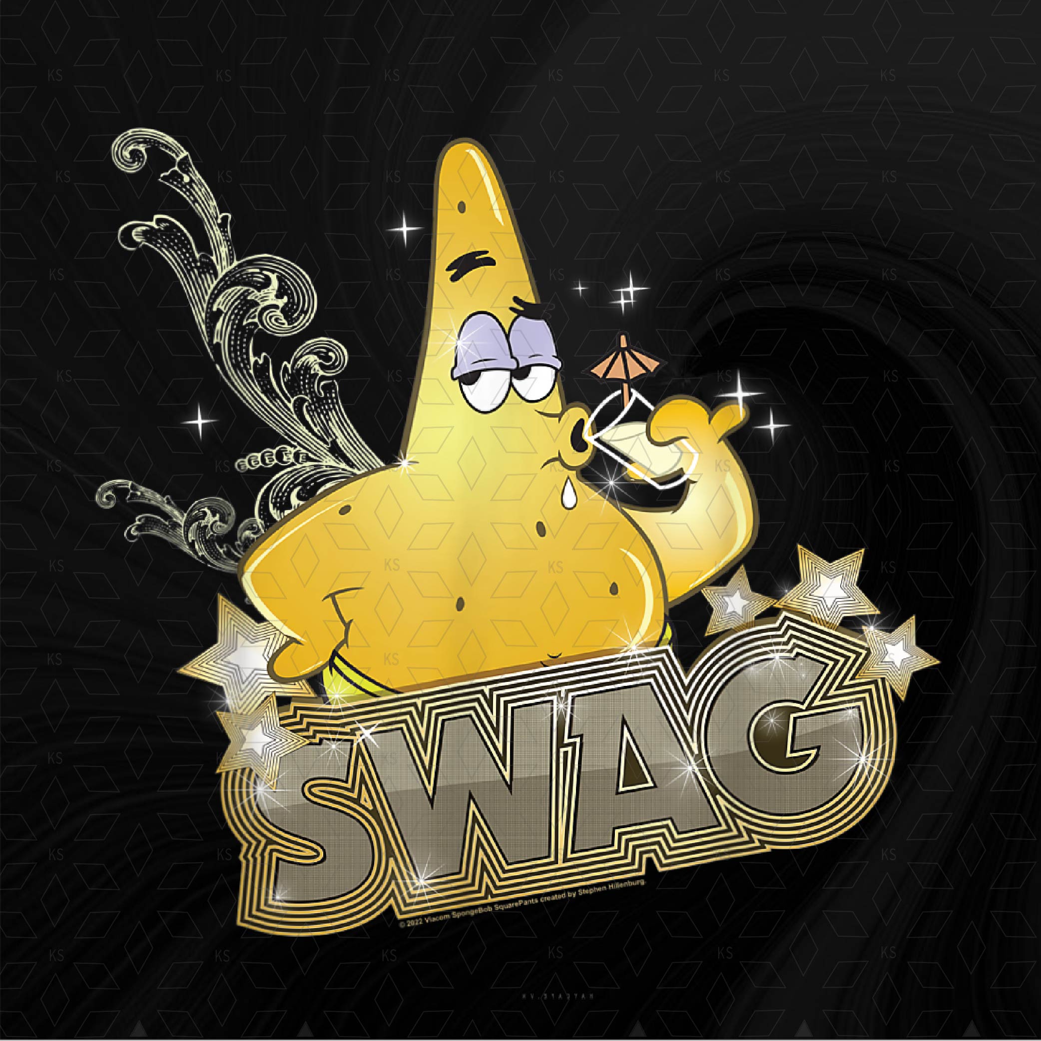 SpongeBob SquarePants Patrick has Swag Png, Sublimation Desi - Inspire ...