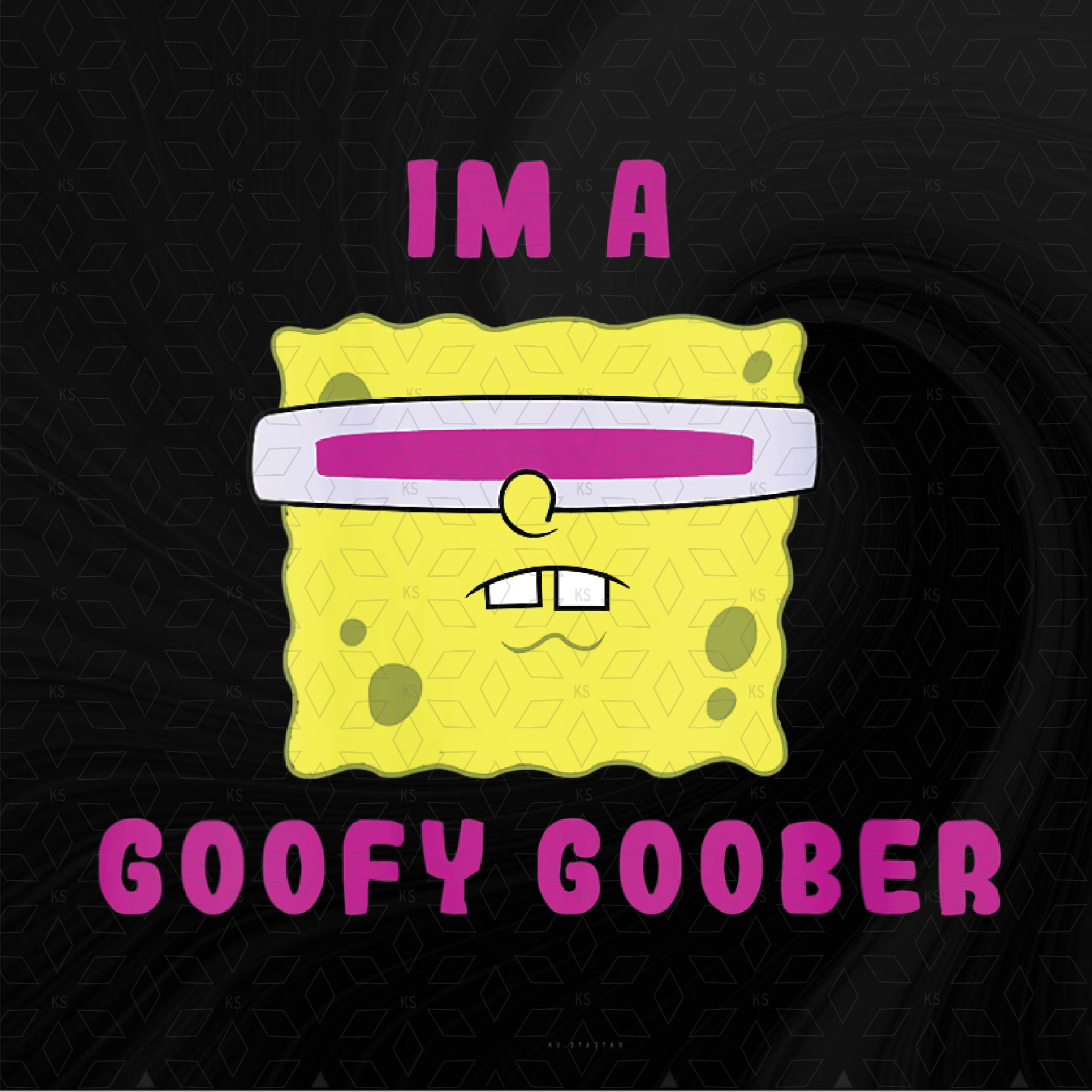 Spongebob Squarepants I'm A Goofy Goober Portrait V-Neck Png - Inspire ...