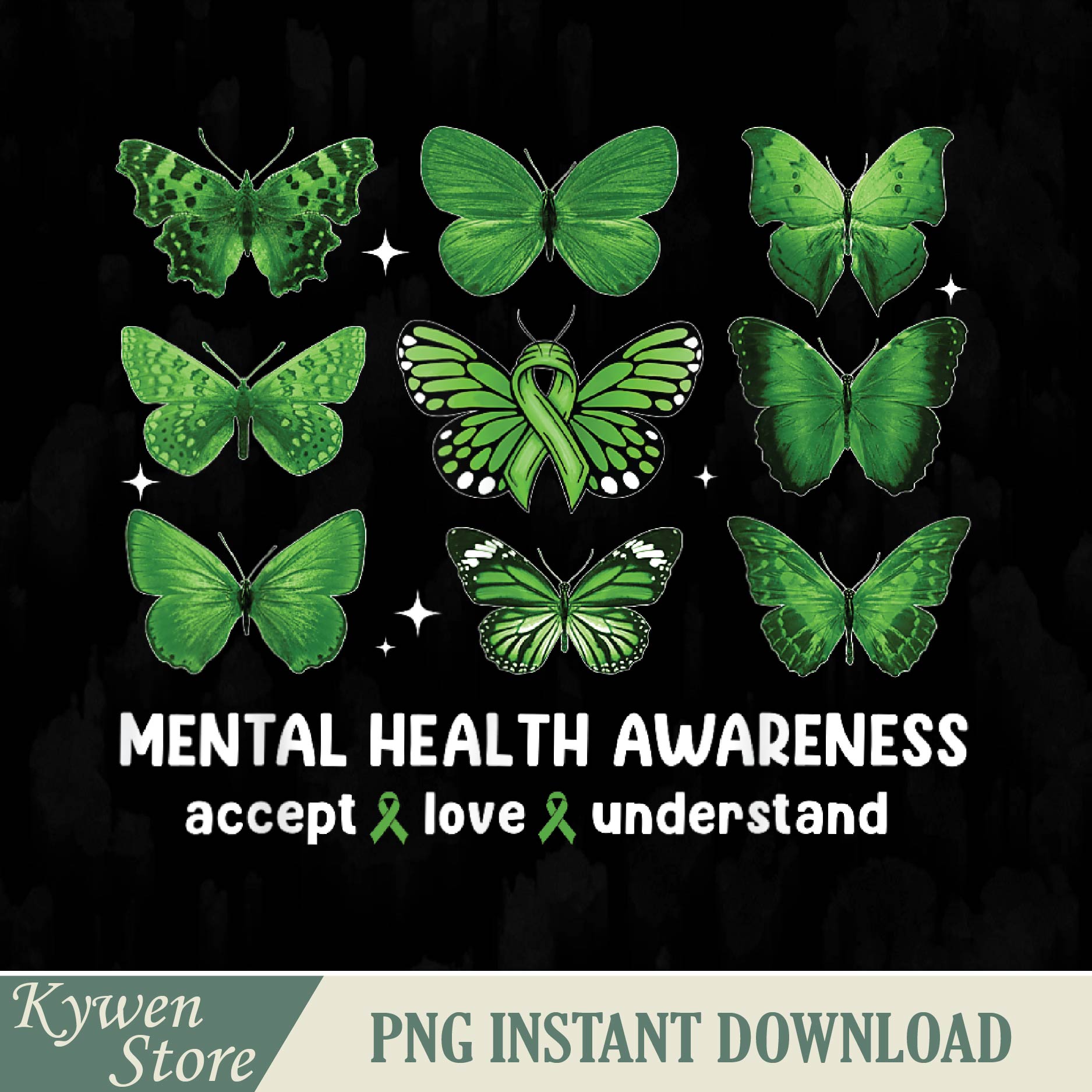 Butterfly Mental Health Awareness Accept Love Understand Kid | Inspire ...