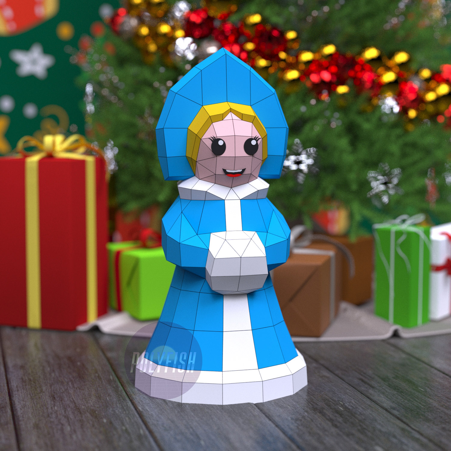 DIY Snow Maiden 3D model template Papercraft PDF | Inspire Uplift