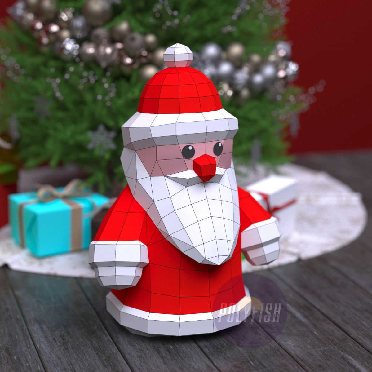 DIY Santa Claus 3D model template Papercraft PDF - Inspire Uplift
