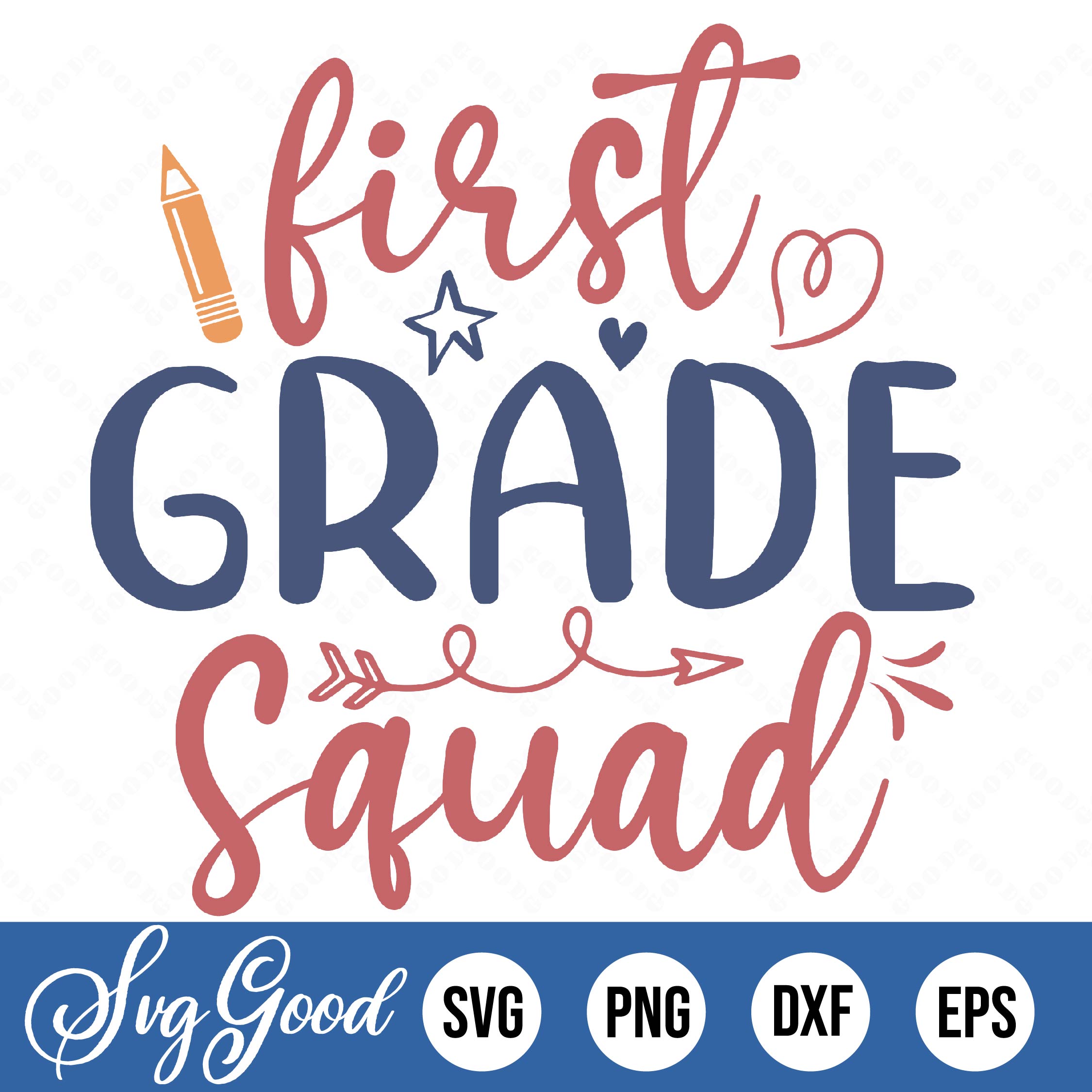 First Grade Squad, Teacher Svg, 1st Grade, Png, Dxf, Svg Fil | Inspire ...