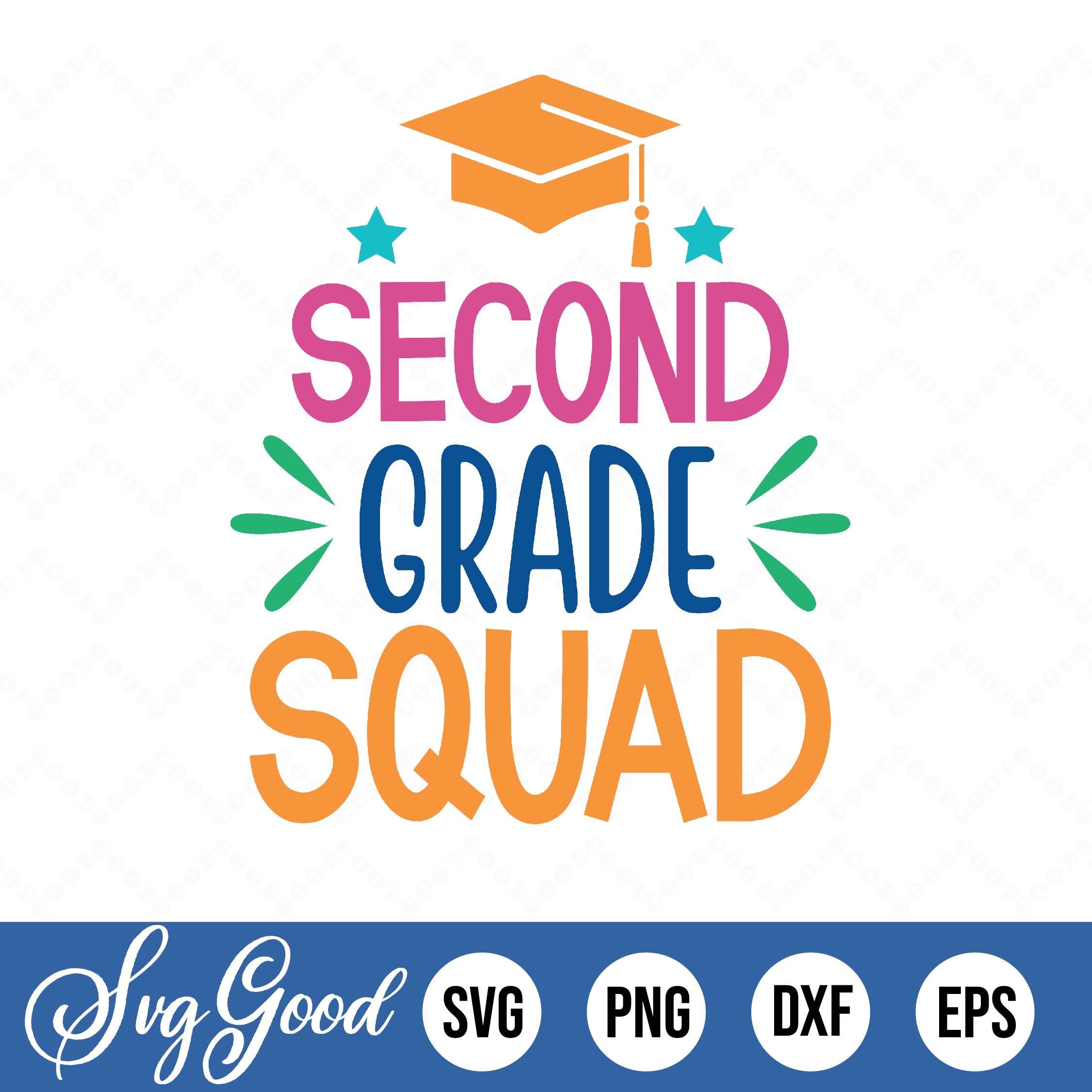 2nd Grade Squad, Teacher Svg, Second Grade Svg, Grunge Distr | Inspire ...