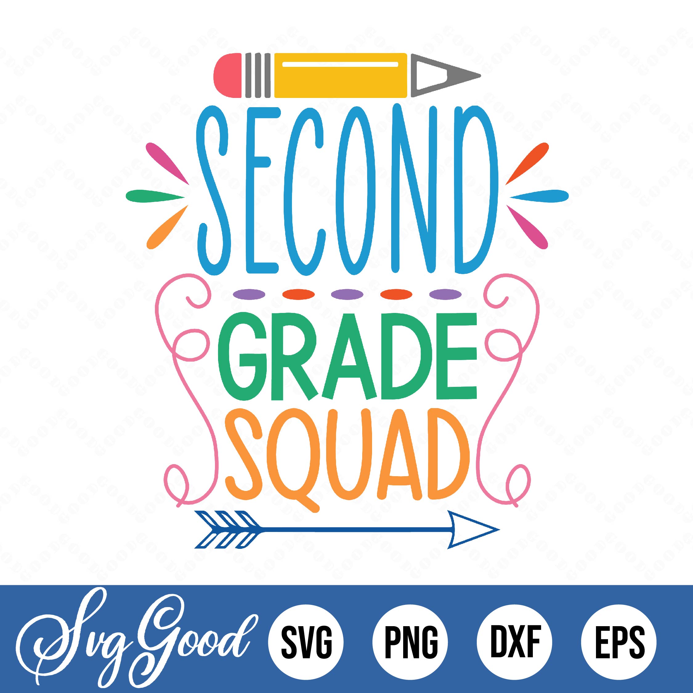 Second Grade Svg, 2nd Grade Typography Svg, Second Grade Tea | Inspire ...