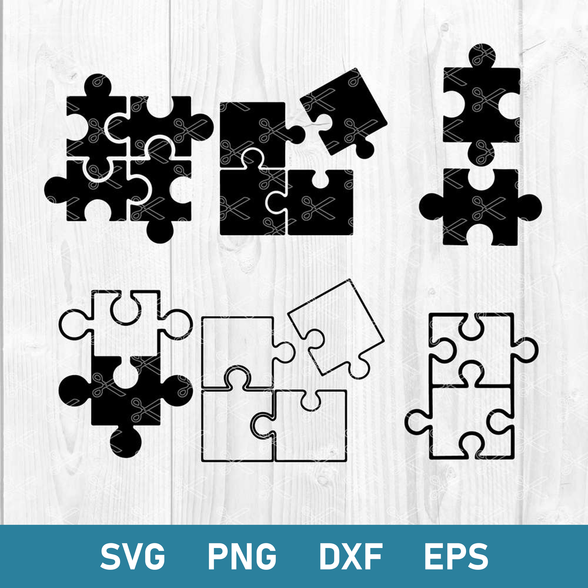 Puzzle Piece Bundle Svg, Puzzle Piece Svg, Png Dxf Eps Digit | Inspire ...