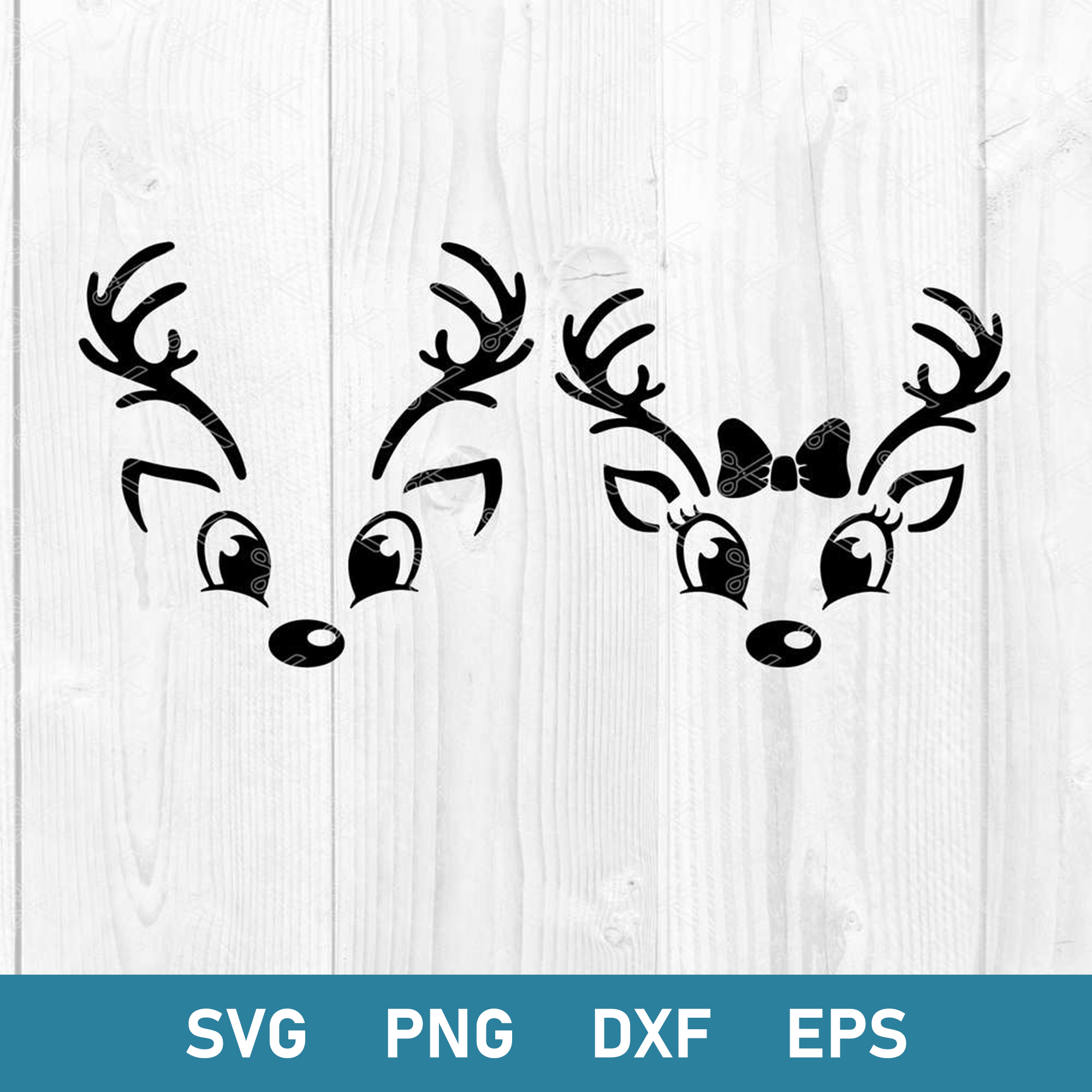Reindeer Face Bundle Svg, Reindeer Face Svg, Reindeer Svg, P | Inspire ...