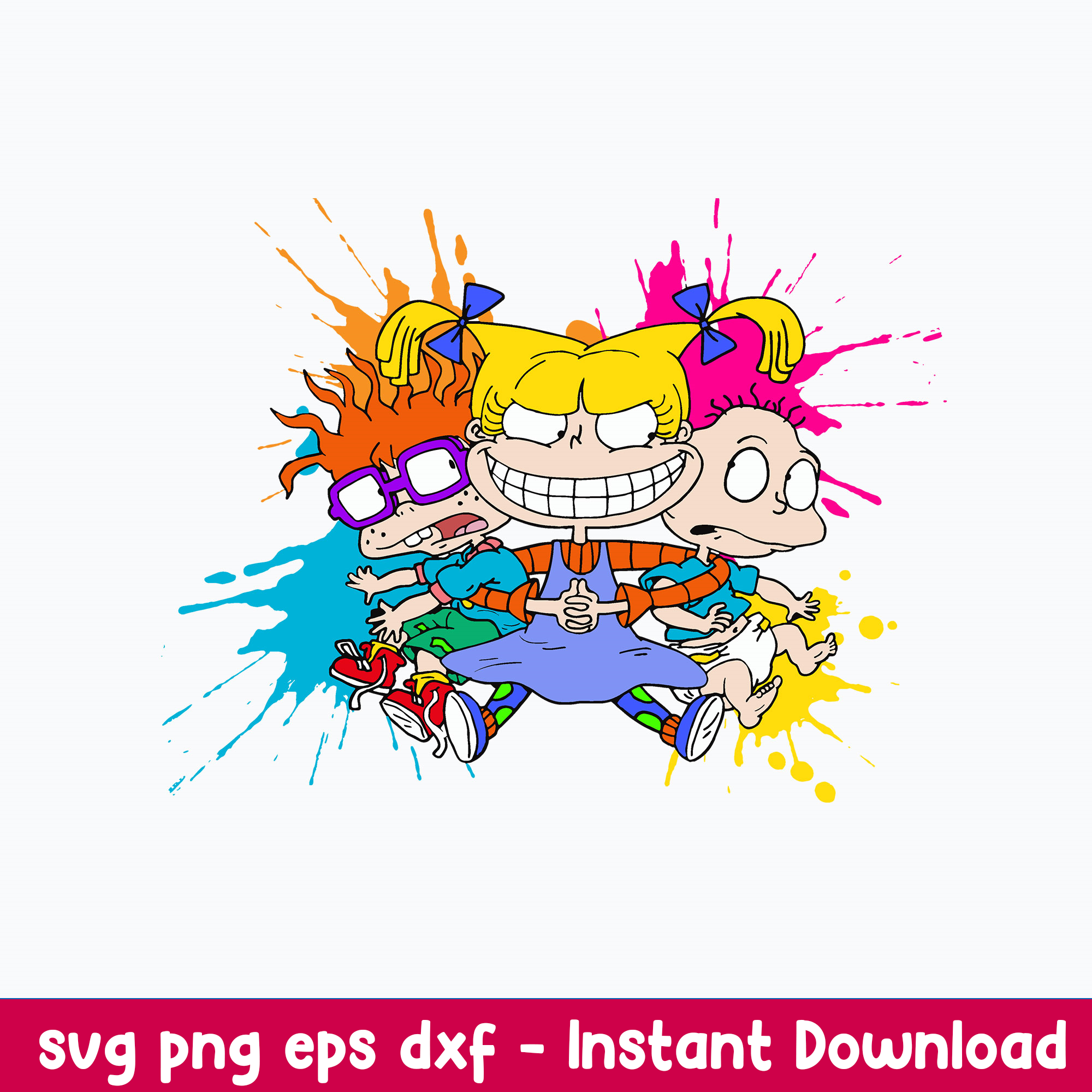 Rugrats Svg, Colorful Rugrats Svg, Png Dxf Eps Digital File | Inspire ...