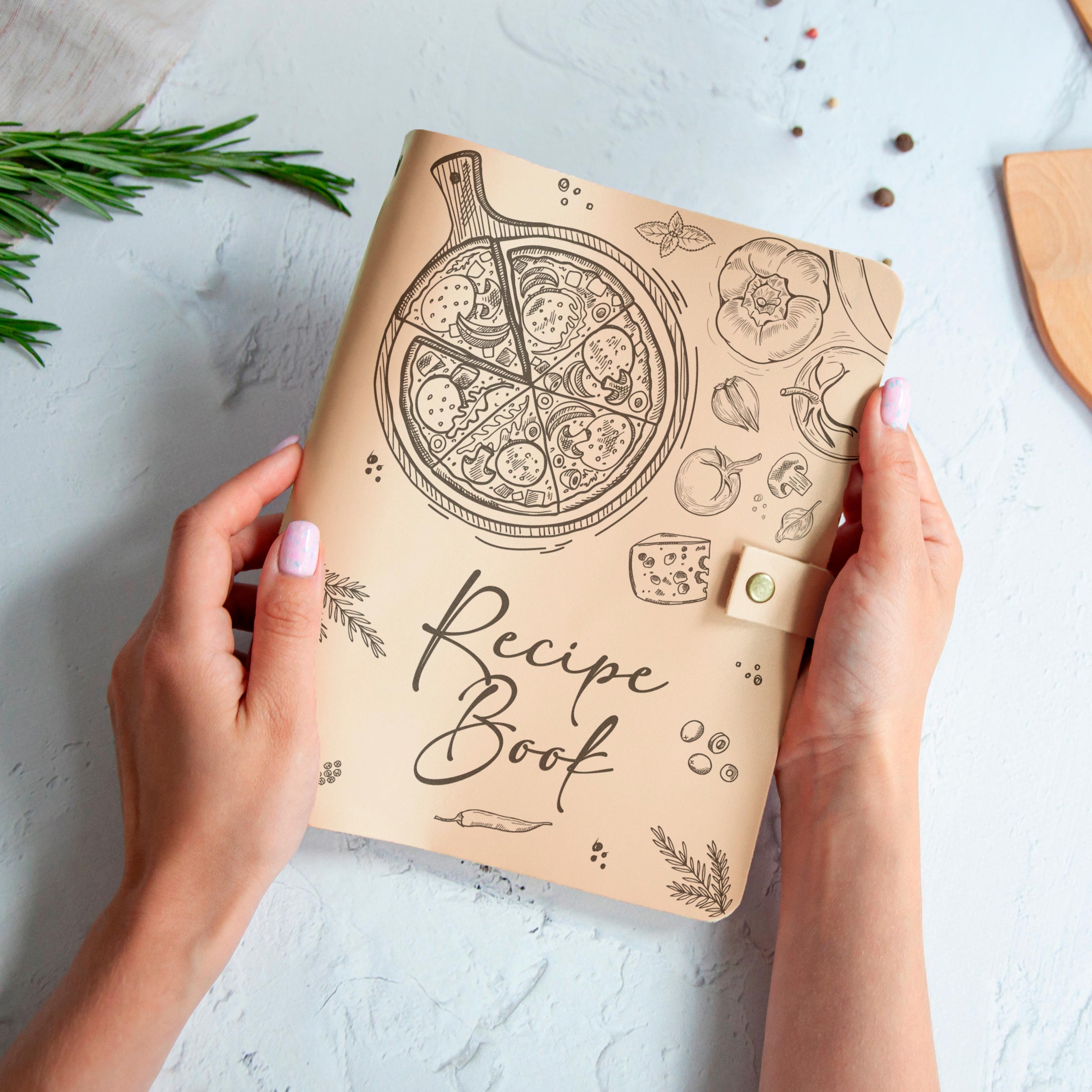 Custom Recipe Book, Personalized Cook Book Binder, Leather R | Inspire ...