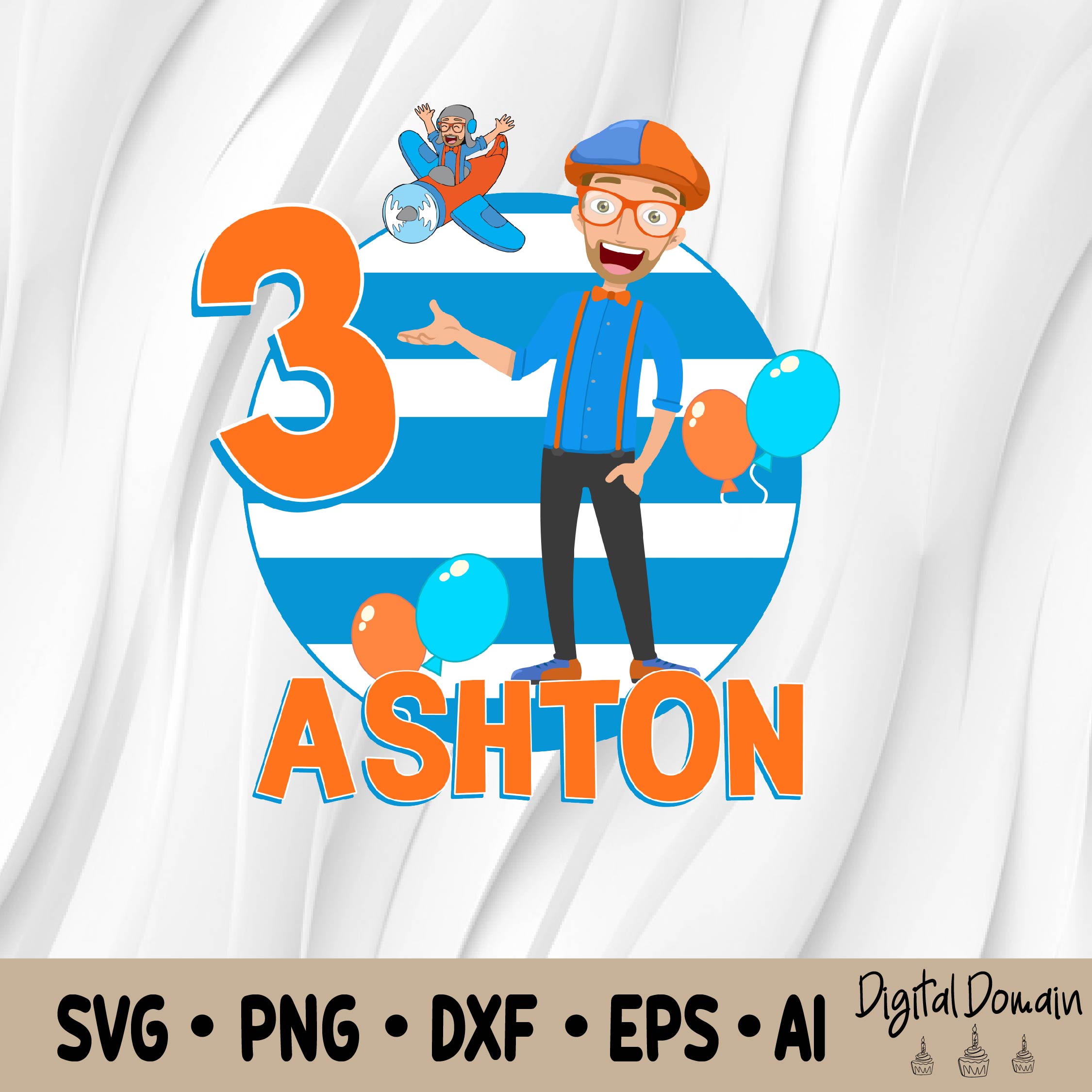 Blippi Birthday Svg, Digital-Print Yourself, Personalized Bl | Inspire ...
