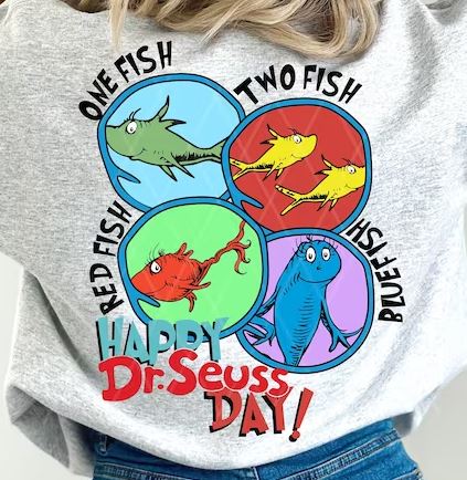 Read Across America Day svg png, One fish two fish, Dr.susse | Inspire ...