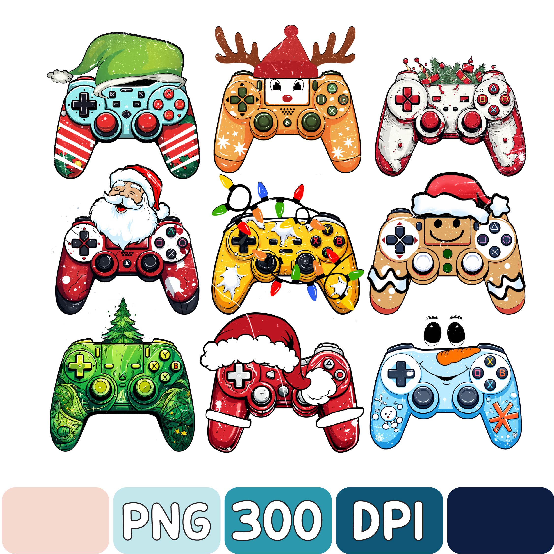 Christmas Controller Png, Christmas Gaming Png, Video Game C - Inspire ...