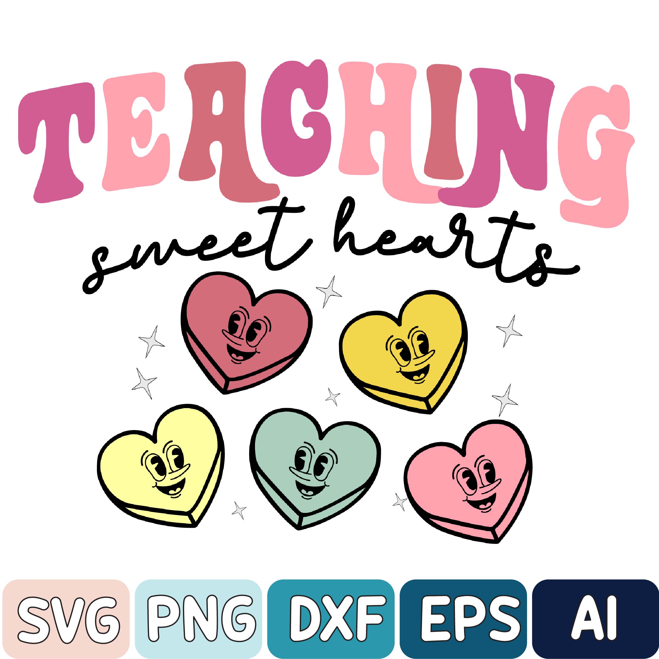 Teaching Sweethearts Svg, Teacher Valentines Svg, Valentines | Inspire ...