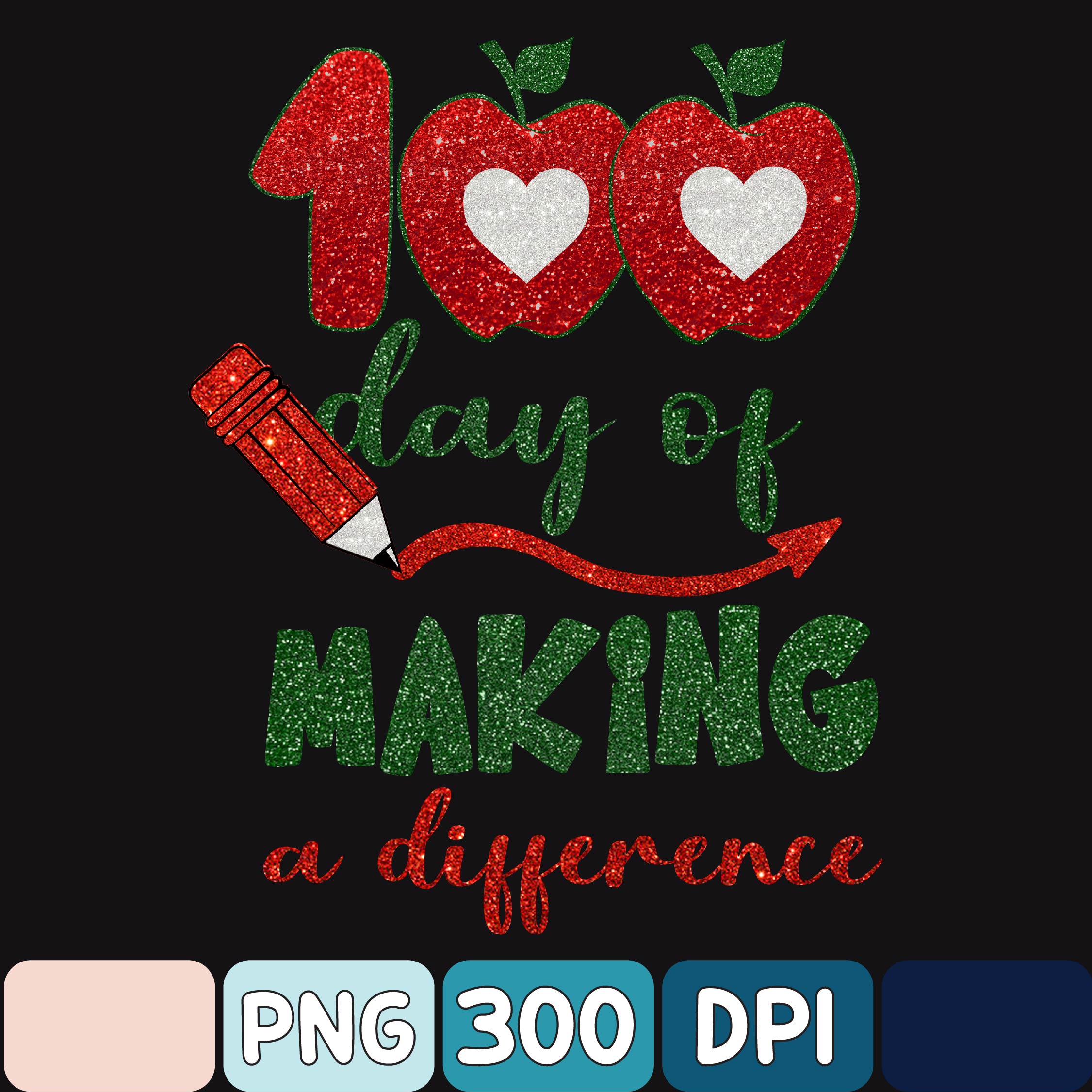 100 Days Of School Png, 100 Days Of Making A Difference Png, - Inspire ...